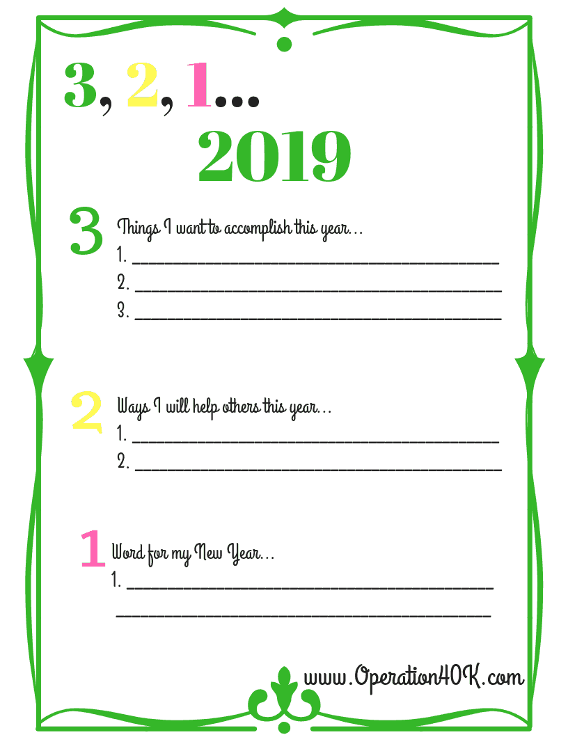 Looking Forward to 2019; Making Goals for the New Year - Operation $40K